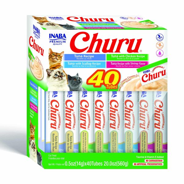 Snack para Gato Churu Vairedad de Pescado x 40 Unidades – Hipermascotas